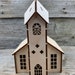DIY Wooden Church Kit Miniature Church Model Unfinished Craft Christmas ...