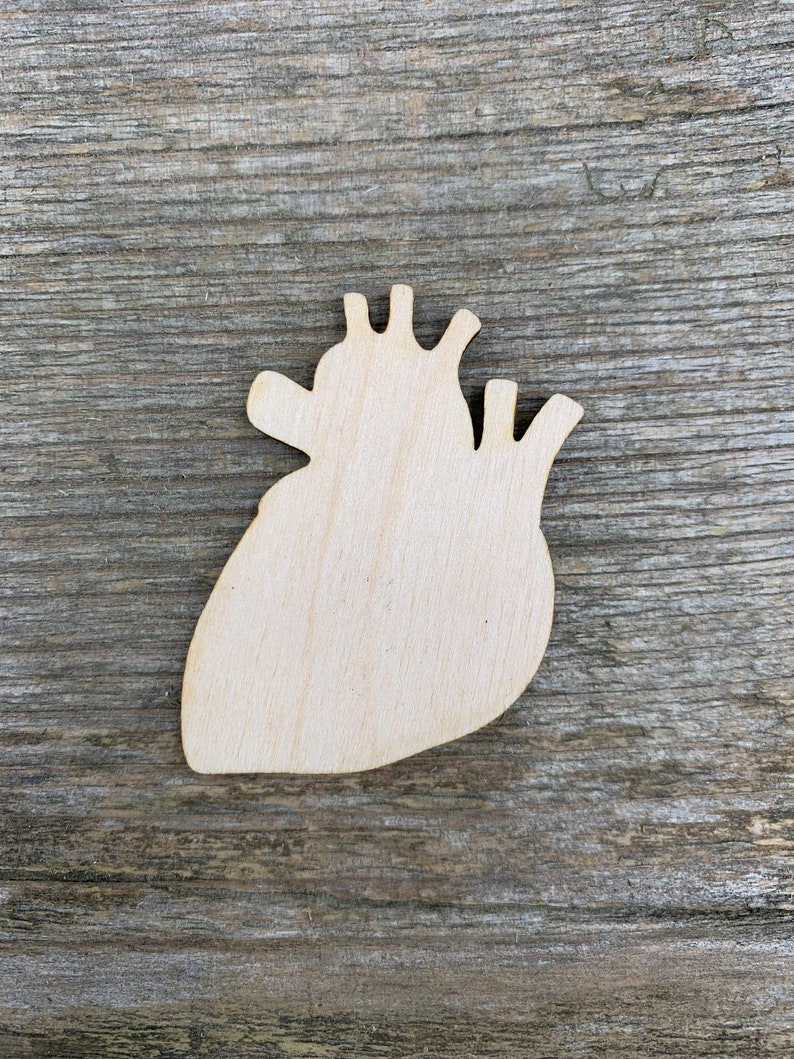 Wooden Human Heart Shape Various Sizes for Crafts - Etsy
