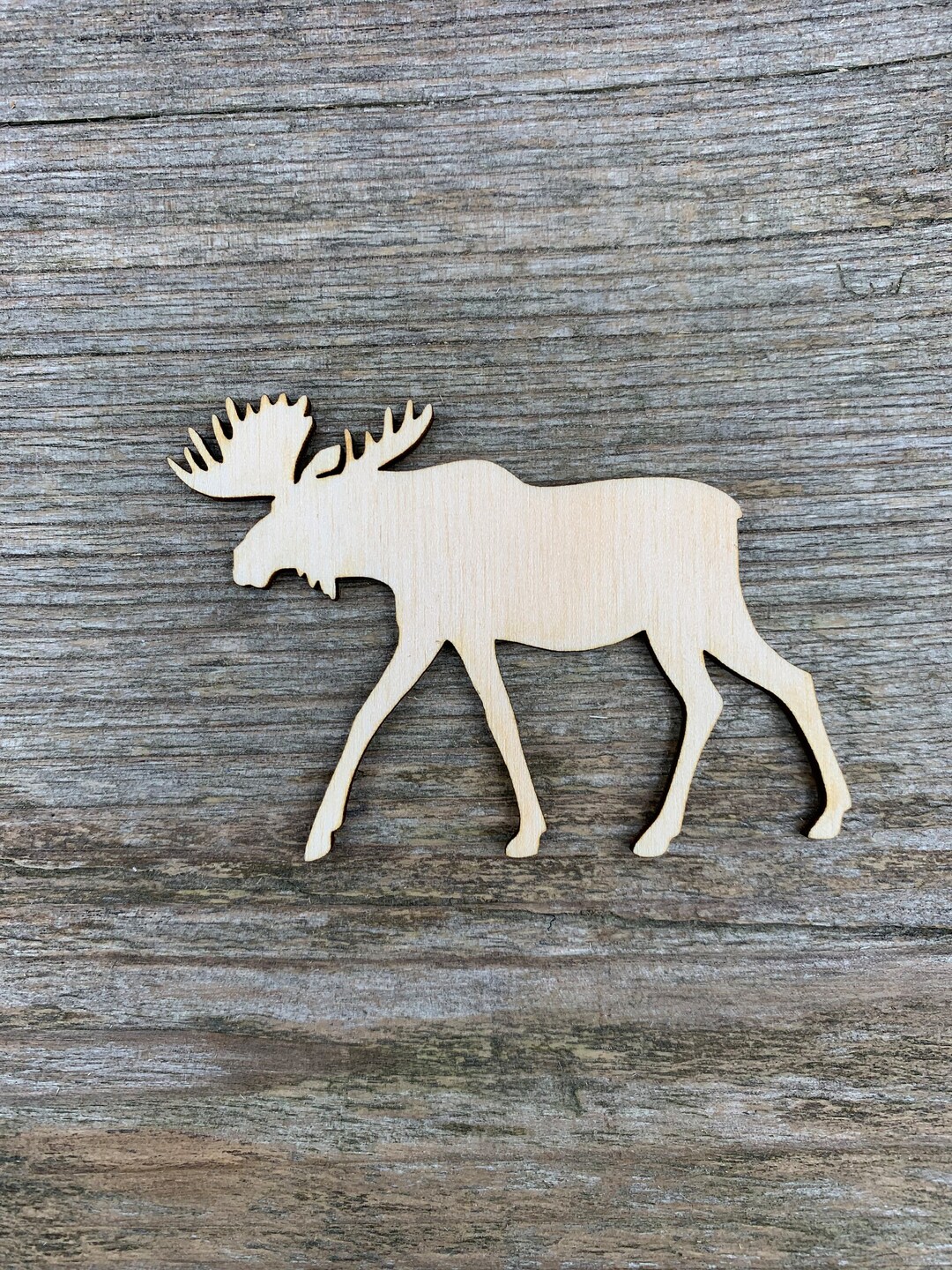 Wooden Moose Shape, Wooden Stag, Antlers, Various Sizes, for Crafts ...