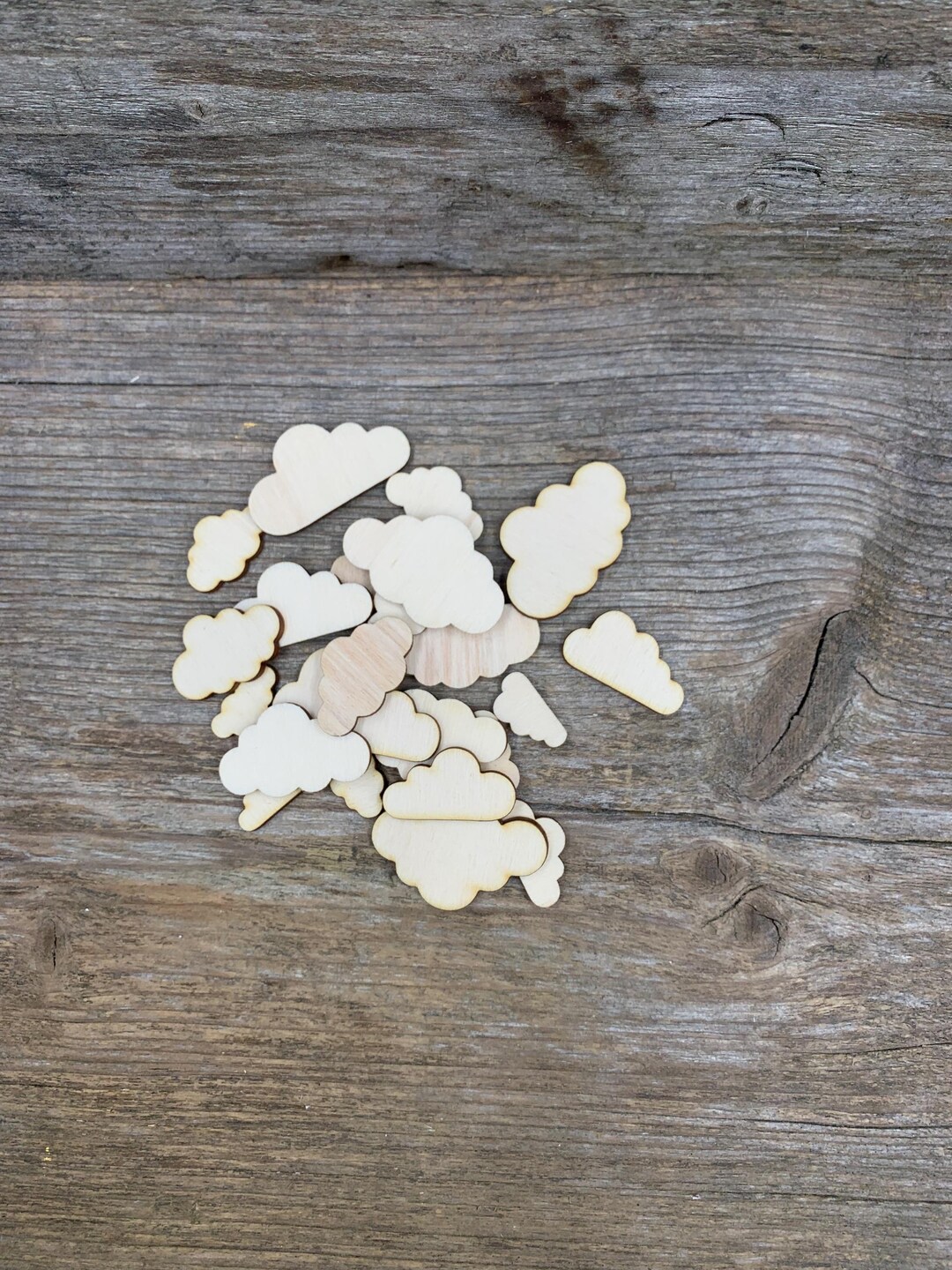 Bulk Order, Mini Wooden Clouds , 2cm - 4 Cm Unpainted, Gift Decoration ...