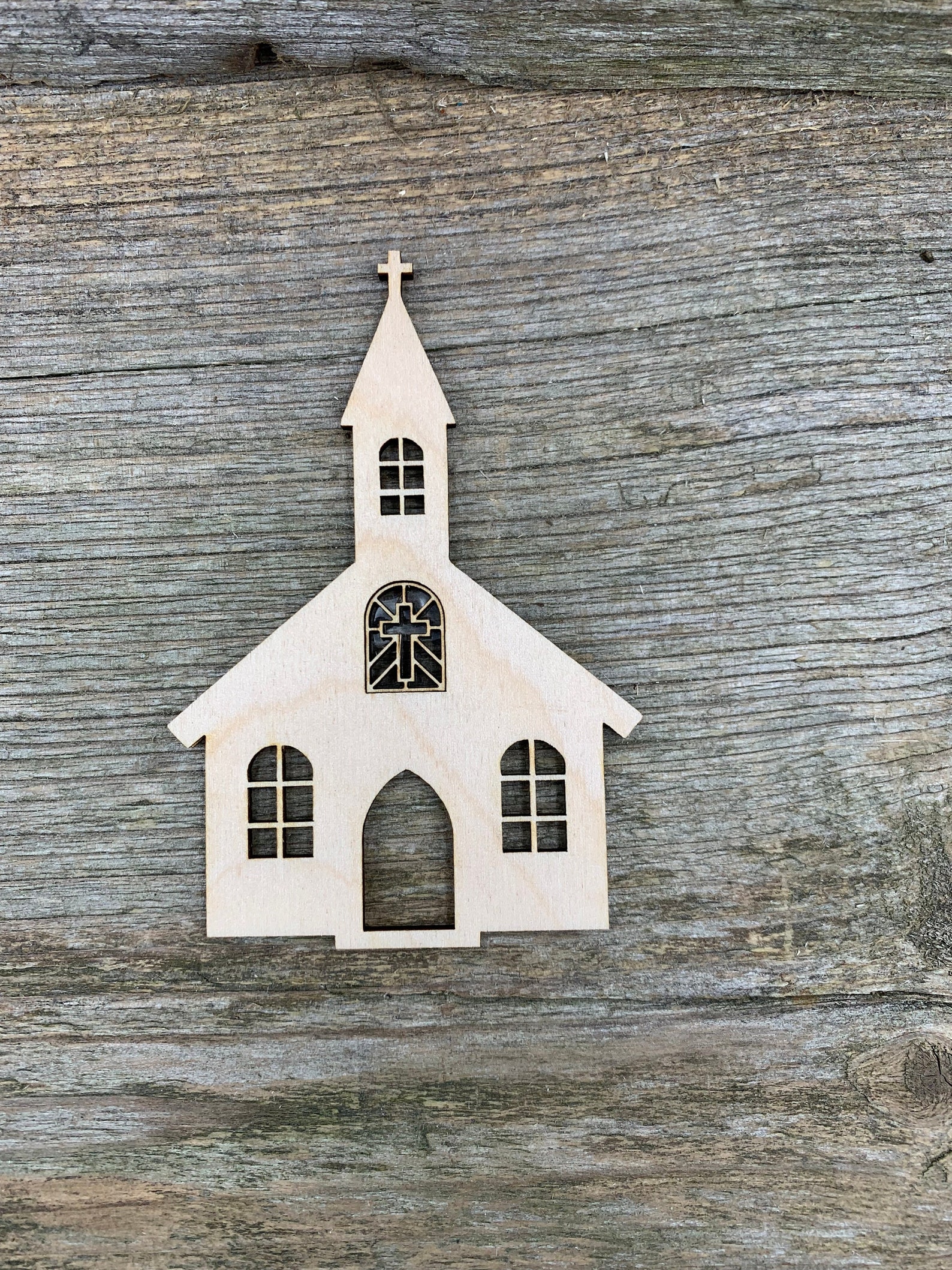 Wooden Church Shape, Various Sizes, for Crafts , Decoration, Natural ...