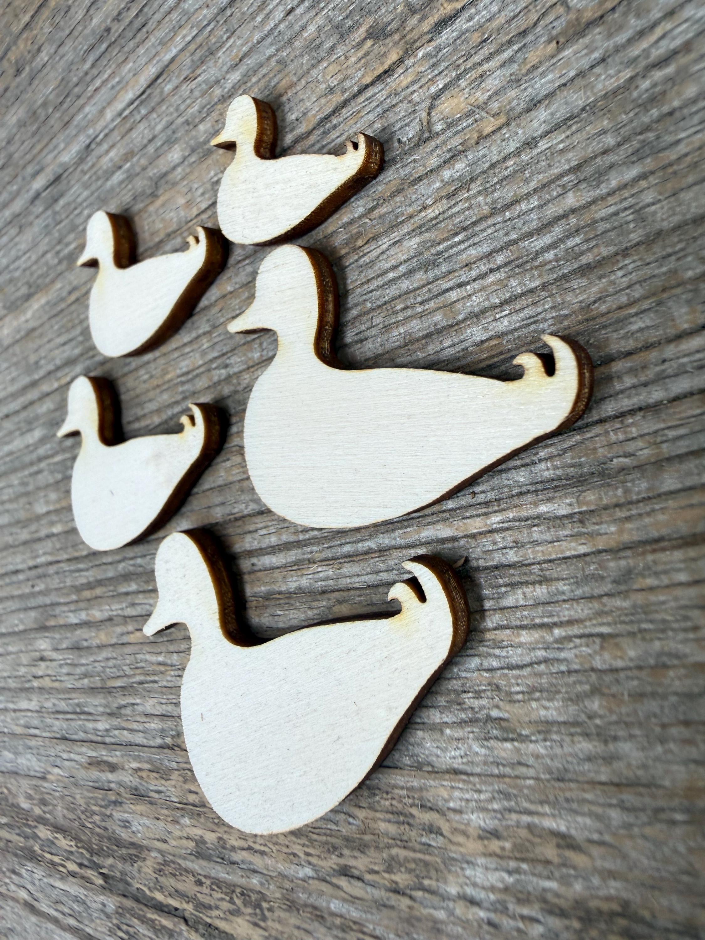 Mini Duck Wood Cutouts – Laser Cut Unfinished Craft Blanks – Poplar ...