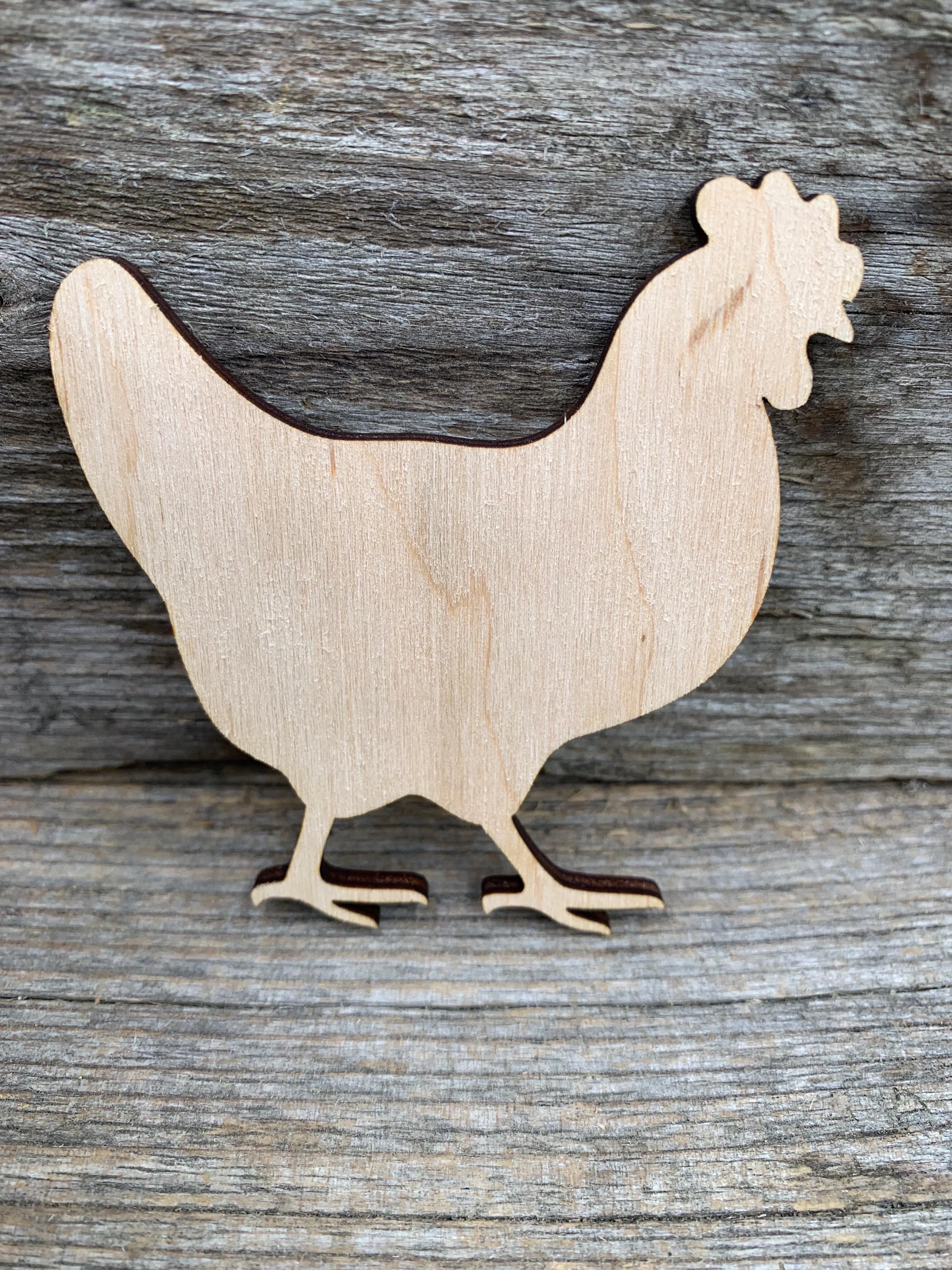 Wooden Hen Shape, Chicken, Farm Bird, for Craft, Various Sizes - Etsy