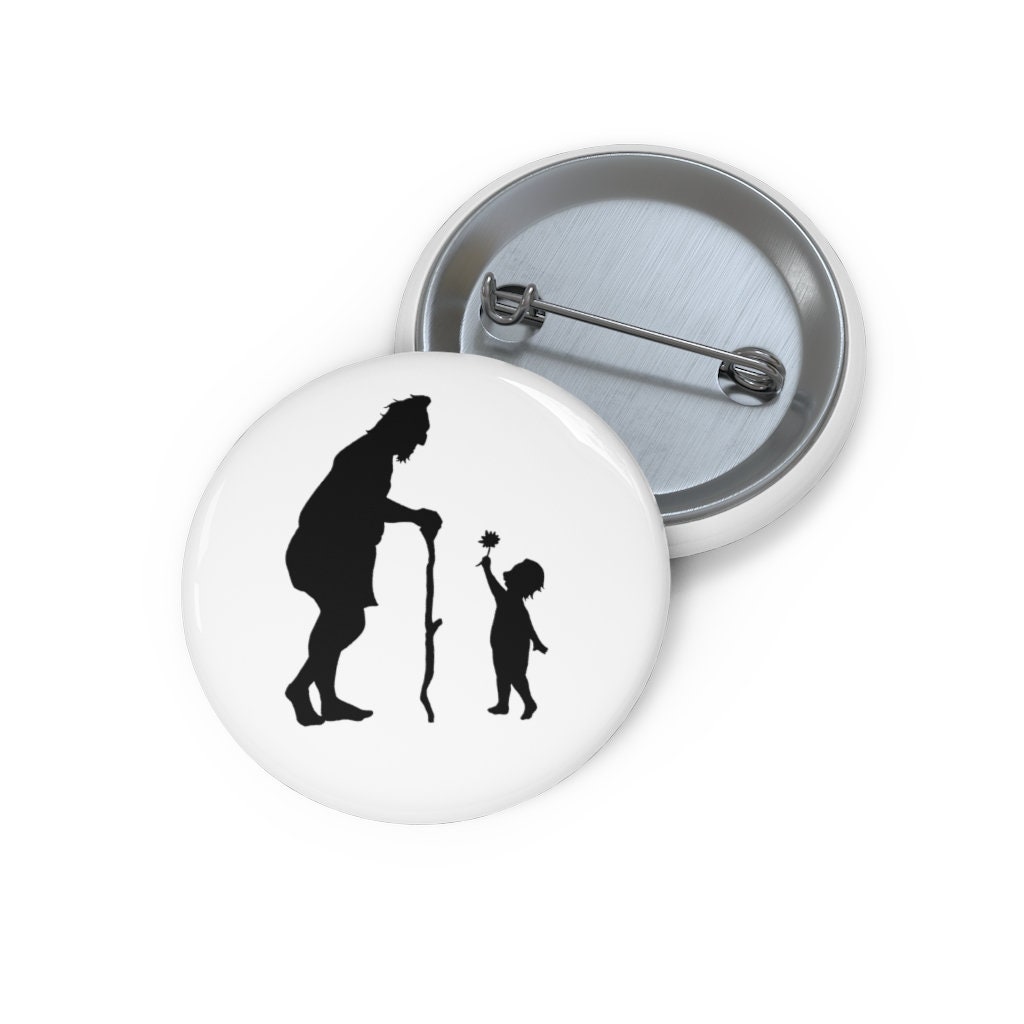 Shanidar 1 Pin Button in White - Etsy