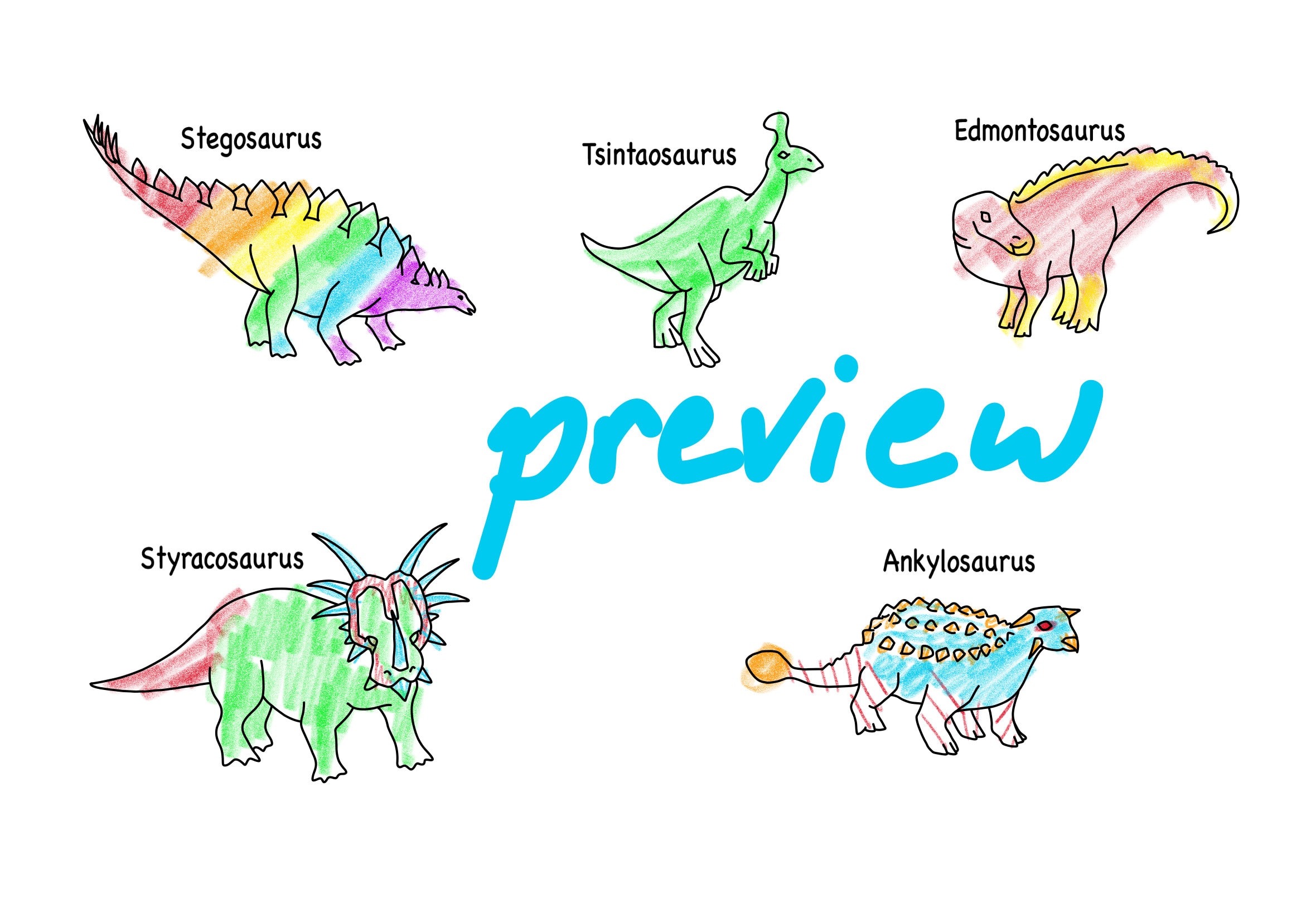 Dinosaur Chart for Kids: Printable Toy and Teaching Tool - Etsy