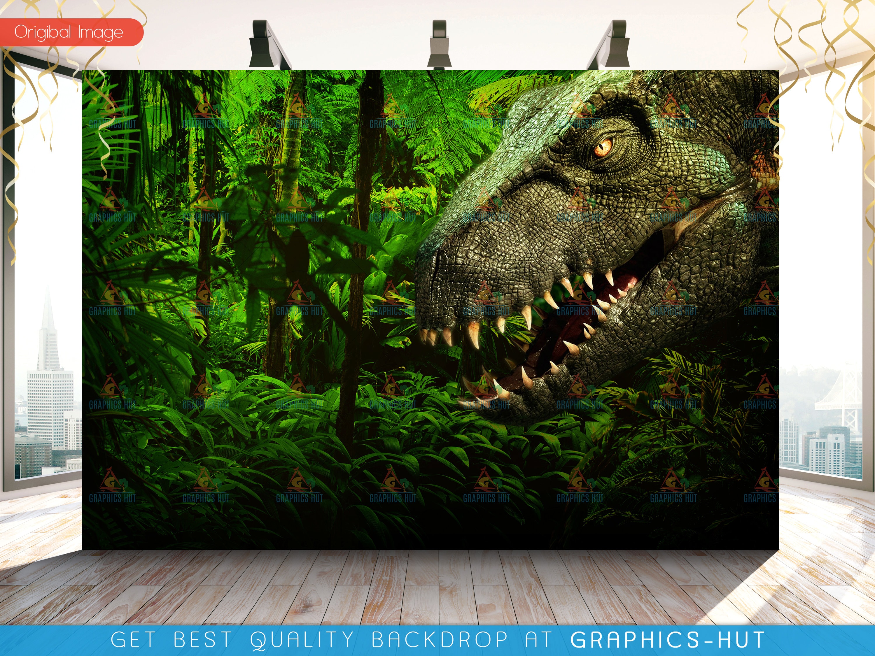Jurassic World Digital Backdrop Selfie With Dinosaur Digital Scene ...