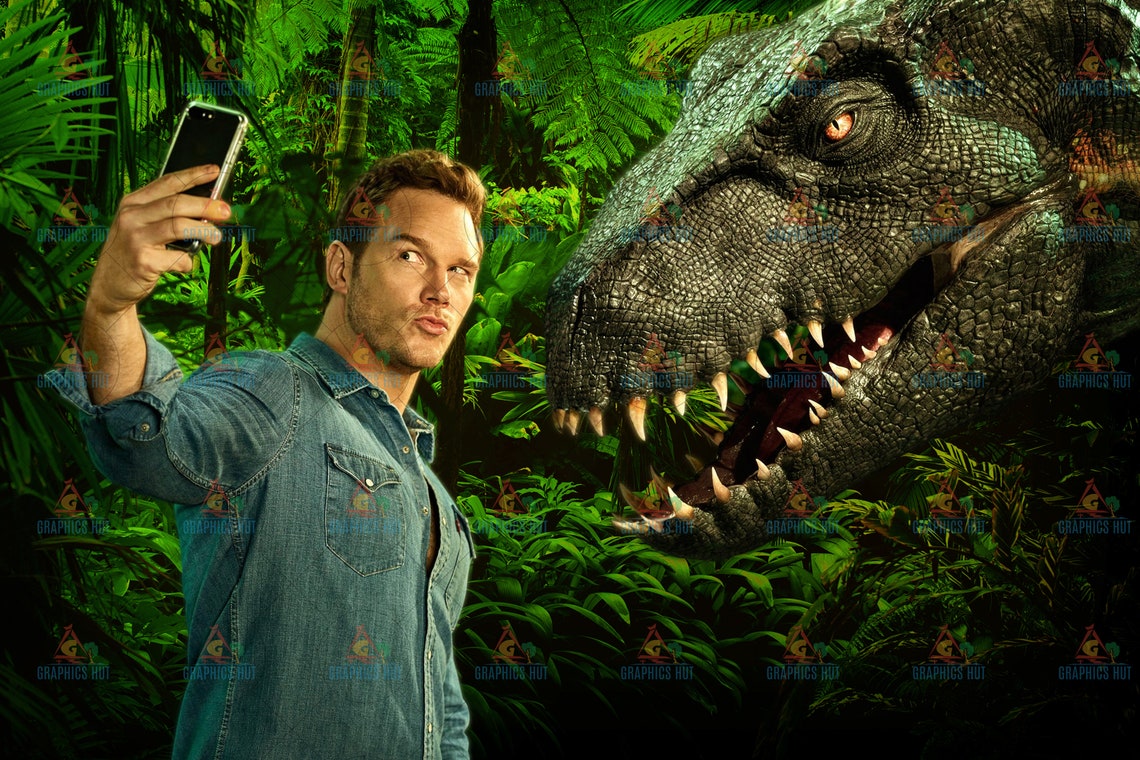 Jurassic World Digital Backdrop Selfie With Dinosaur Digital Scene ...