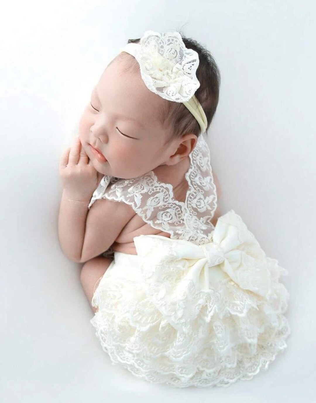 Lace Newborn Romper Newborn Cream Romper Newborn Lace Romper - Etsy