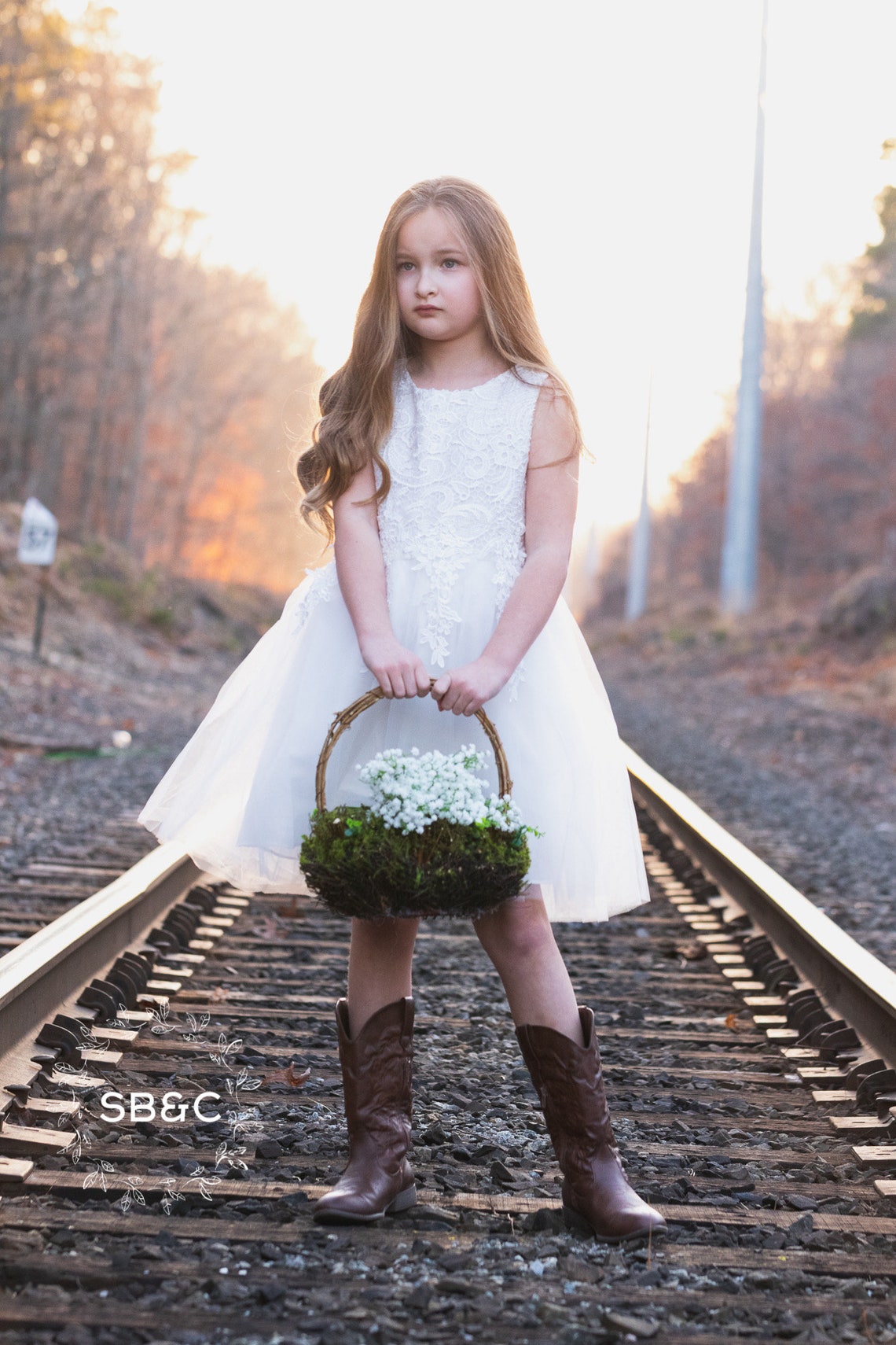 Madison White Flower Girl Dresses Rustic Flower Girl Etsy