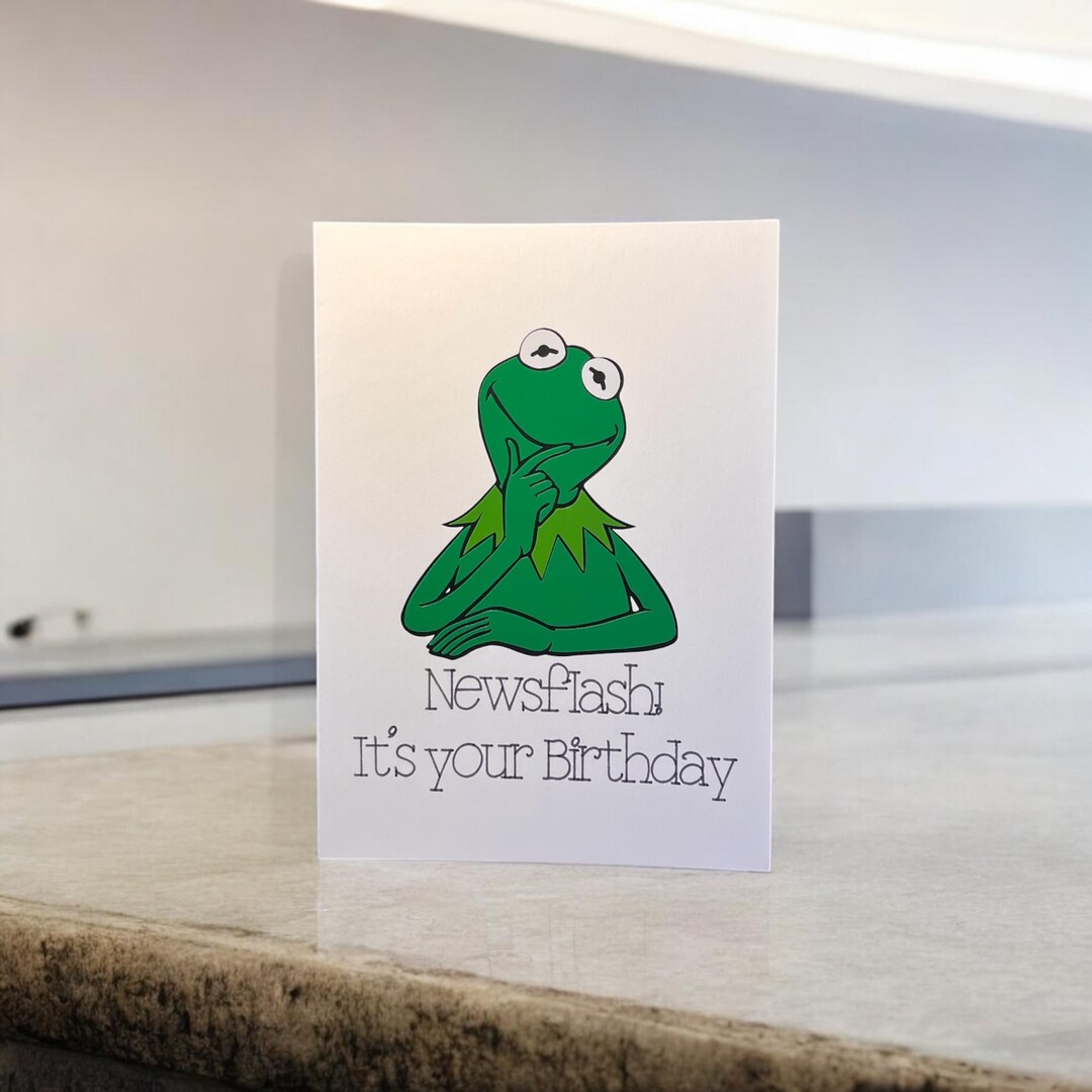 Kermit the Frog Birthday Card: Muppets Greetings Card - Etsy