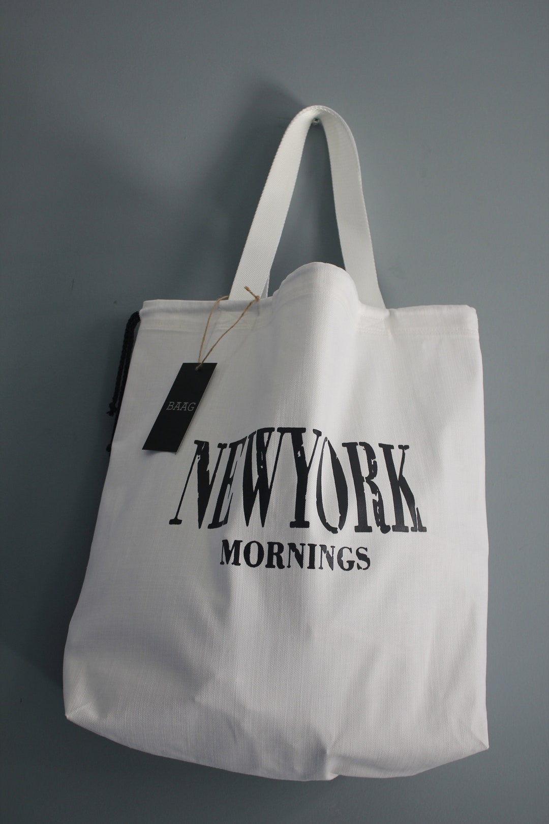 Baag Design White Color Newyork Print Large Size Women Tote Bag - Etsy