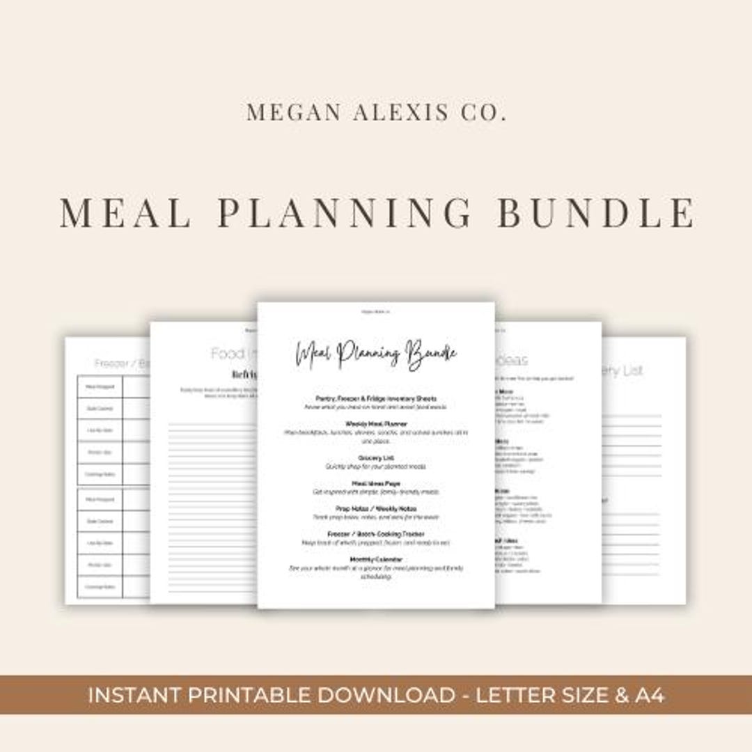 Digital Meal Planner & Organization Kit – Printable + Ipad-friendly ...