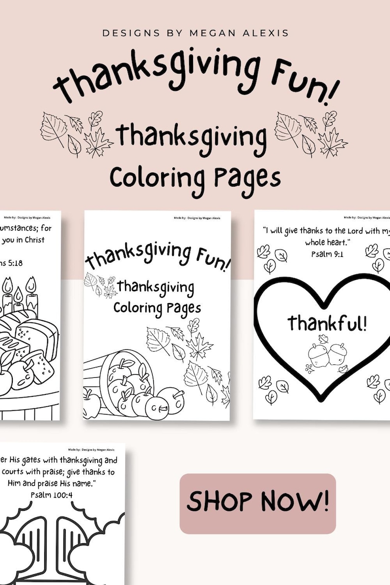 Thanksgiving Bible Verse Coloring Pages for Kids - Printable Faith ...