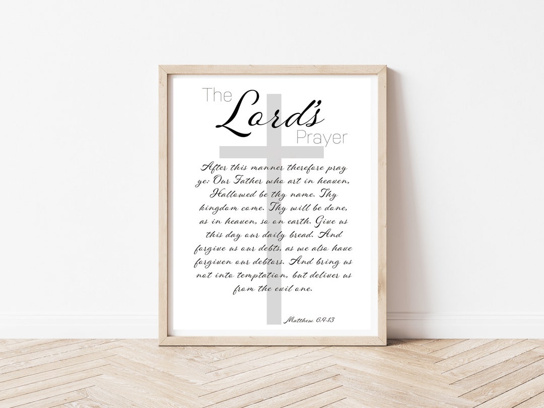 The Lord's Prayer Bible Verse Scripture - Etsy