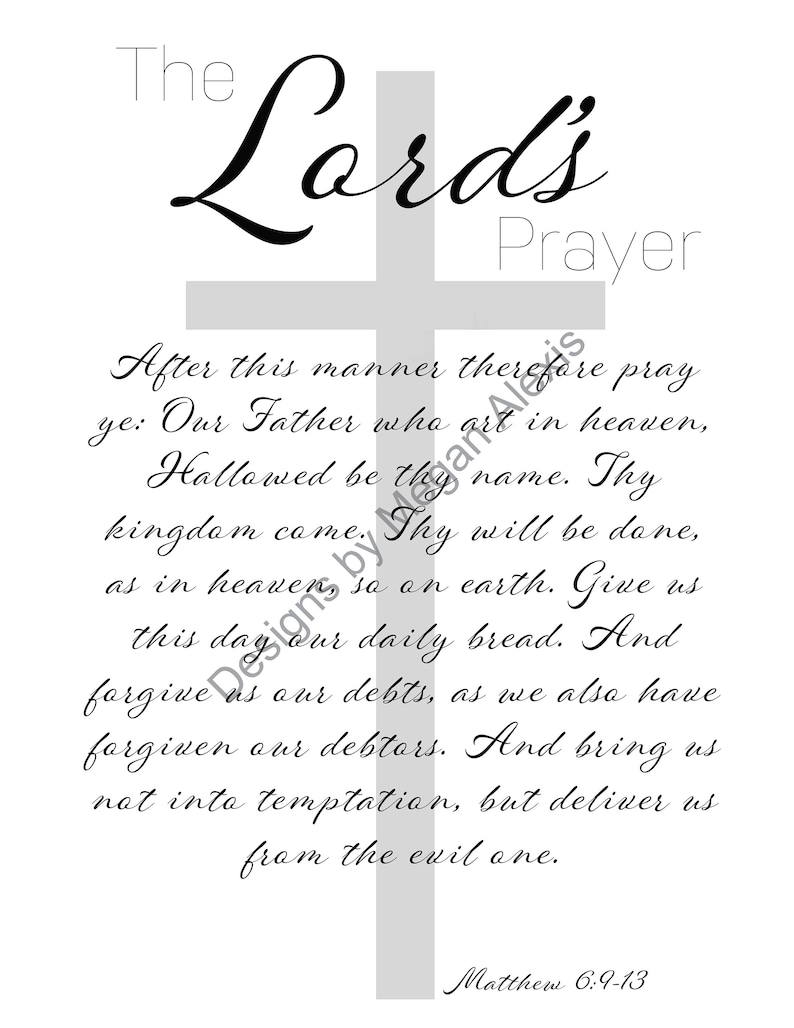 The Lord's Prayer Bible Verse Scripture - Etsy
