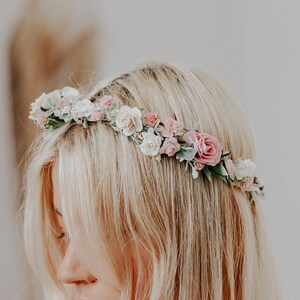 Pastel Pink Dainty Flower Crown Lace Fabric Ribbon Mullberry - Etsy UK