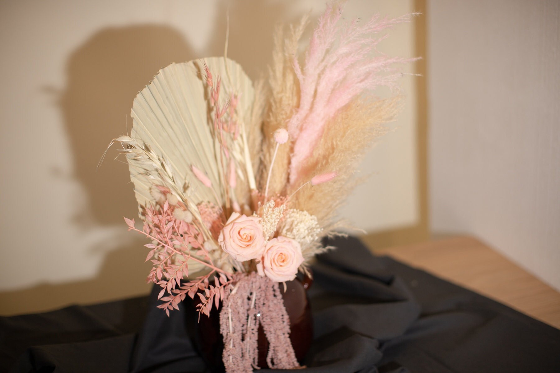 Pink Rose Eternal Rose and Natural Palm Home & Wedding - Etsy