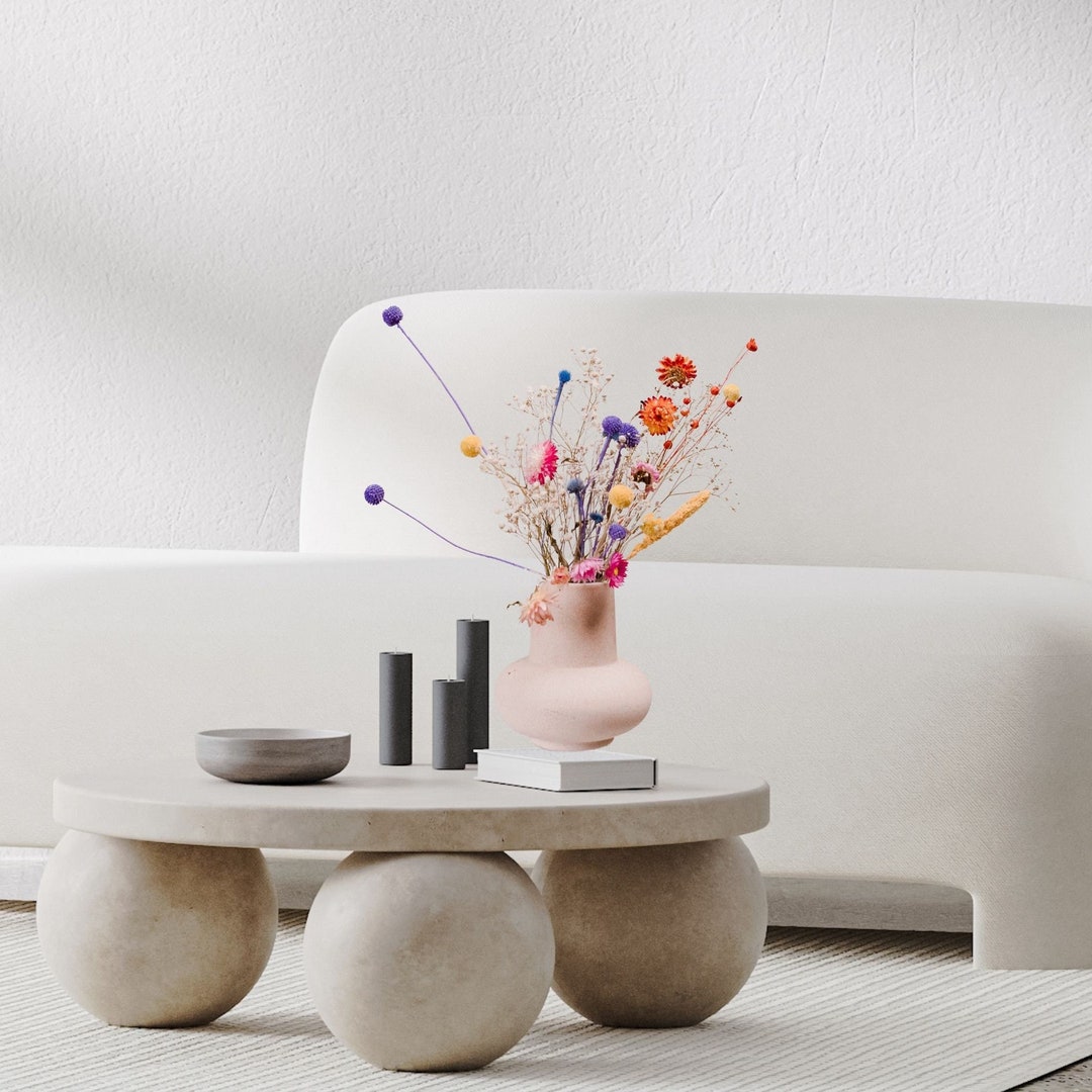 Purple Billy Balls & Boho Wildflowers Wedding Decoration / Yellow ...