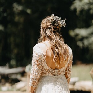 Real Dried Thistle Crown, Dried Eucalyptus and Preserved White Roses ...