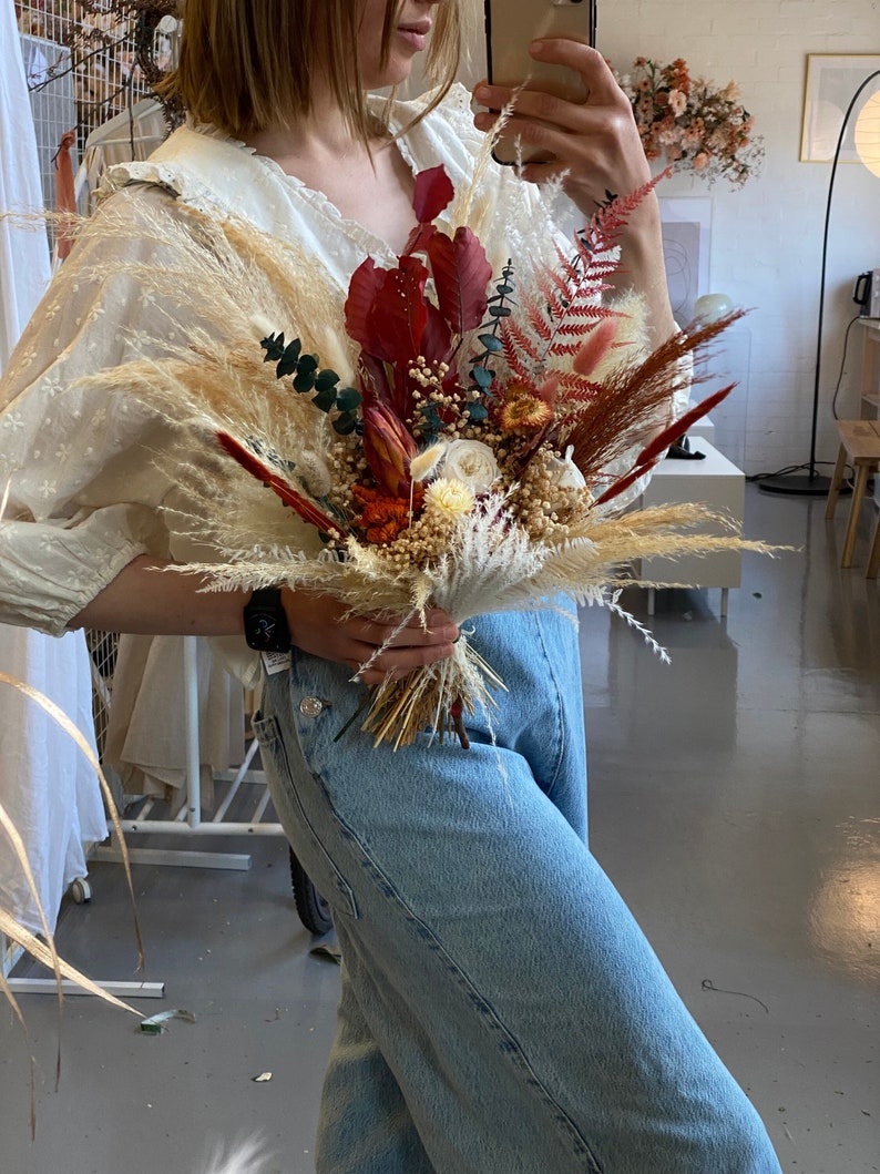 Autumn Boho Bouquet All Preserved and Dried Flowers / Fall - Etsy