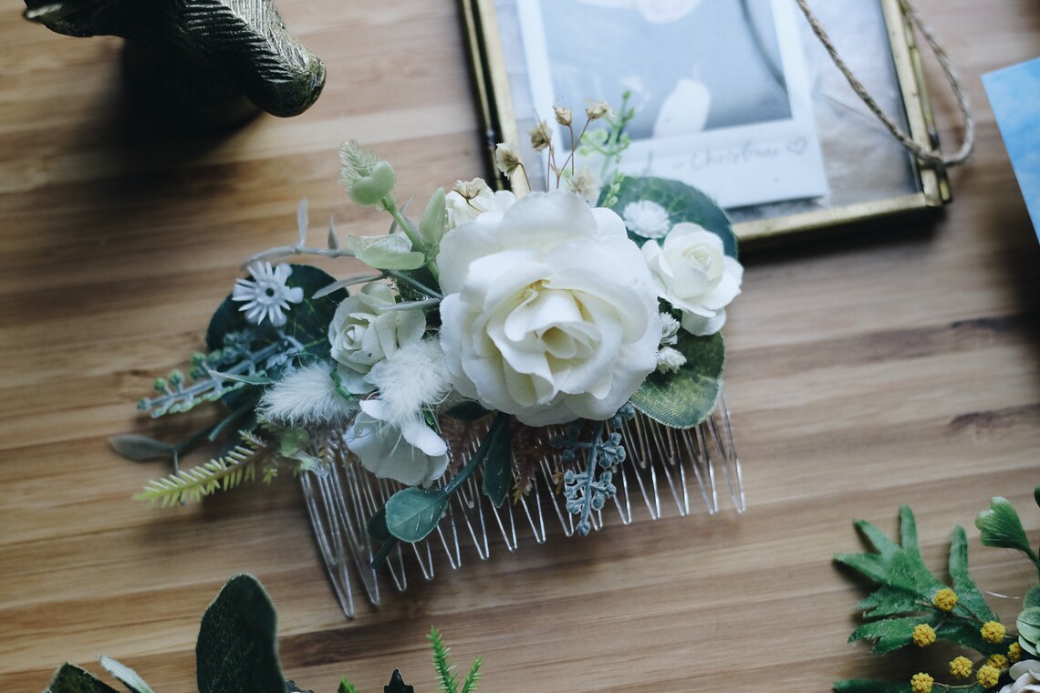 Dusty Green Bridal Comb Vintage Weddings Vintage Hair Comb | Etsy
