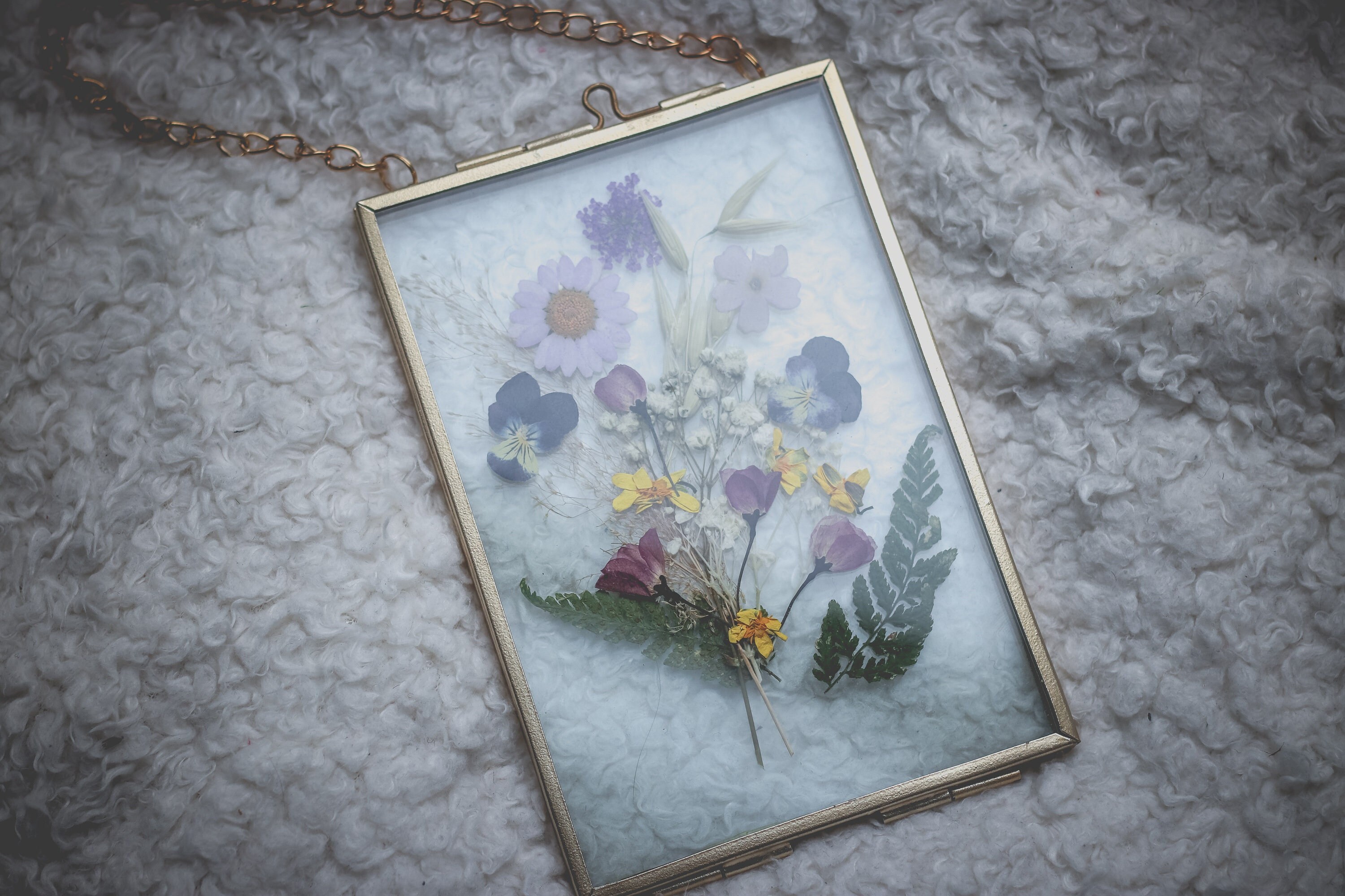 Vintage Pressed Flower Glass Frame Vintage Pressed Flowers - Etsy UK
