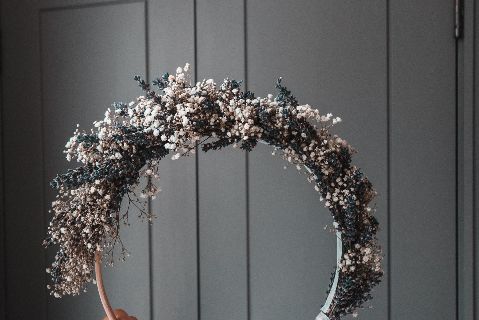 Dried Lavender and Dried Baby's Breath Wedding Bride Hoop - Etsy