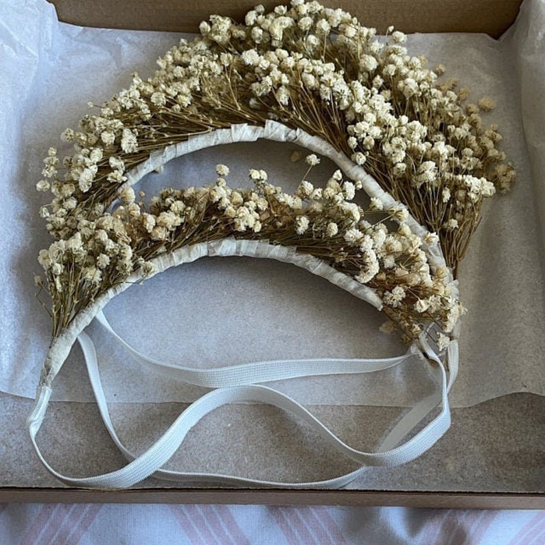 Flower Girl Crown / Baby Floral Crown / Baby's Breath Baby - Etsy