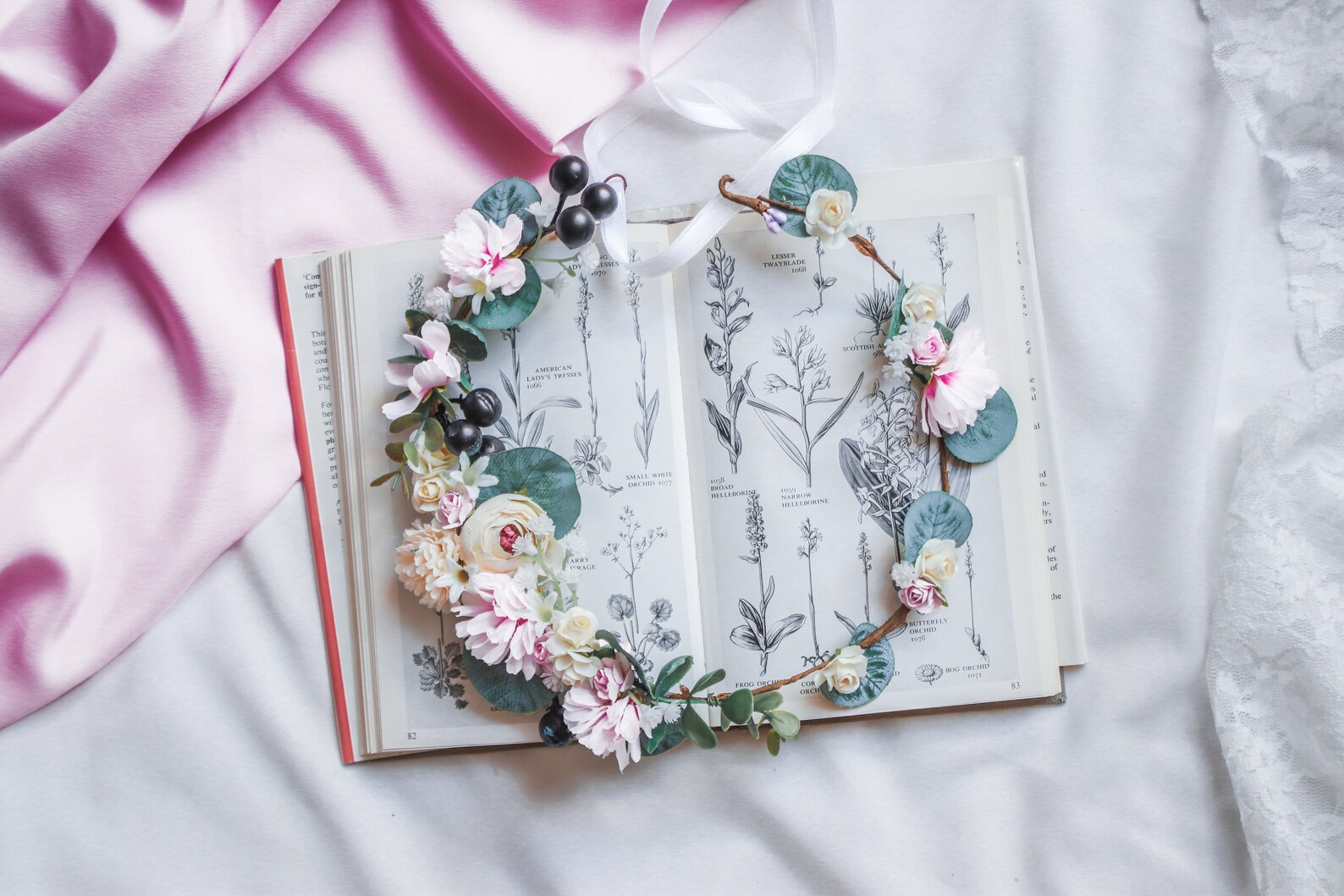 Pink Cherry Blossom Crown Wedding Crown Lush Tropical Crown - Etsy