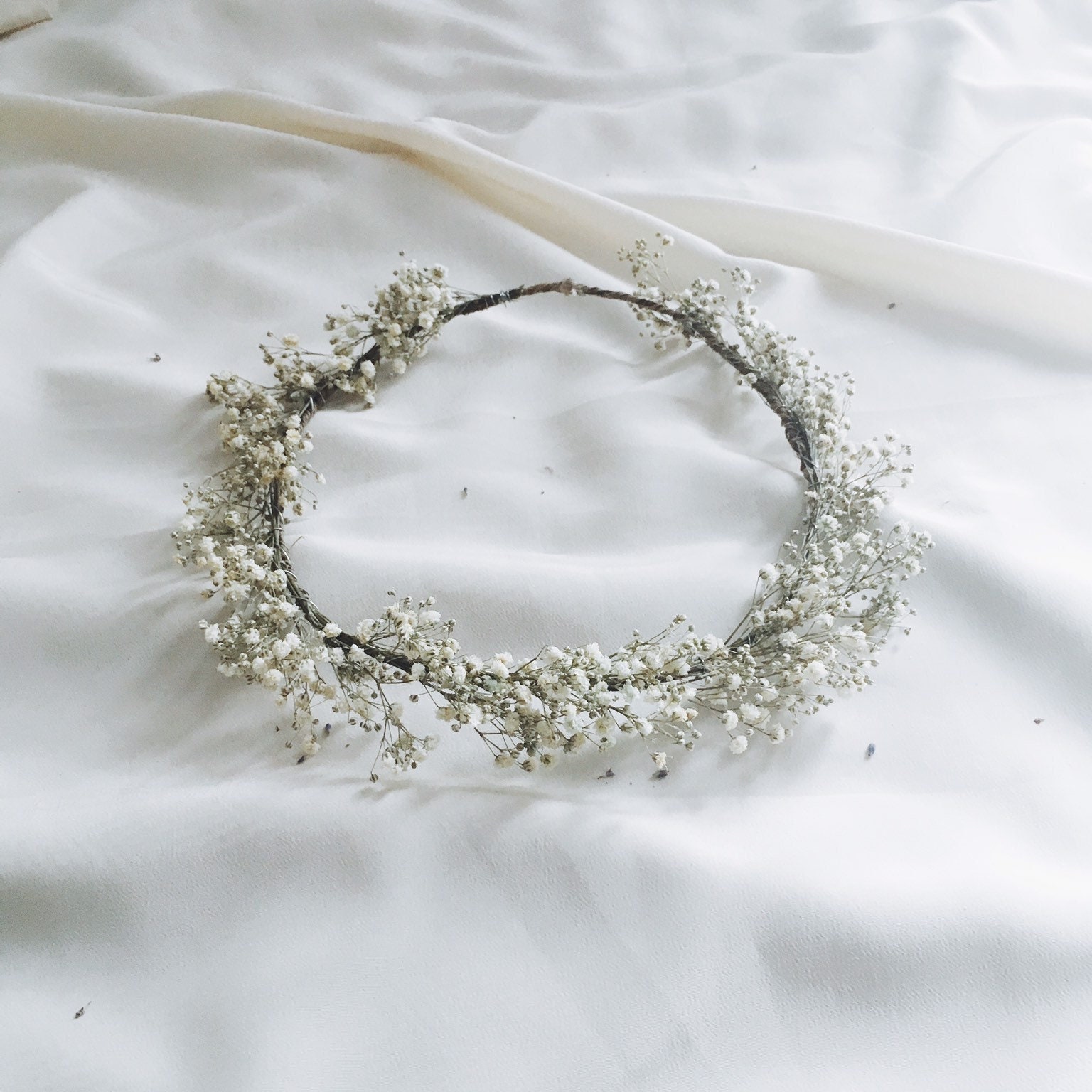 Cream Baby's Breath Flower Crown Baby's Breath Real - Etsy
