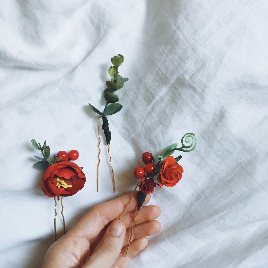 Christmas Hair Pins, Bridal Hair Pin Set - Etsy