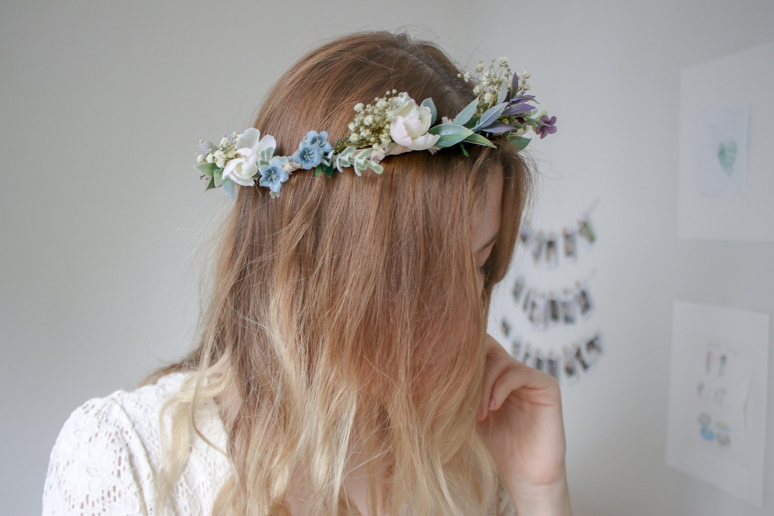 Vintage Flower Crown Bridal Crown Rustic Flower Crown Dusty - Etsy UK