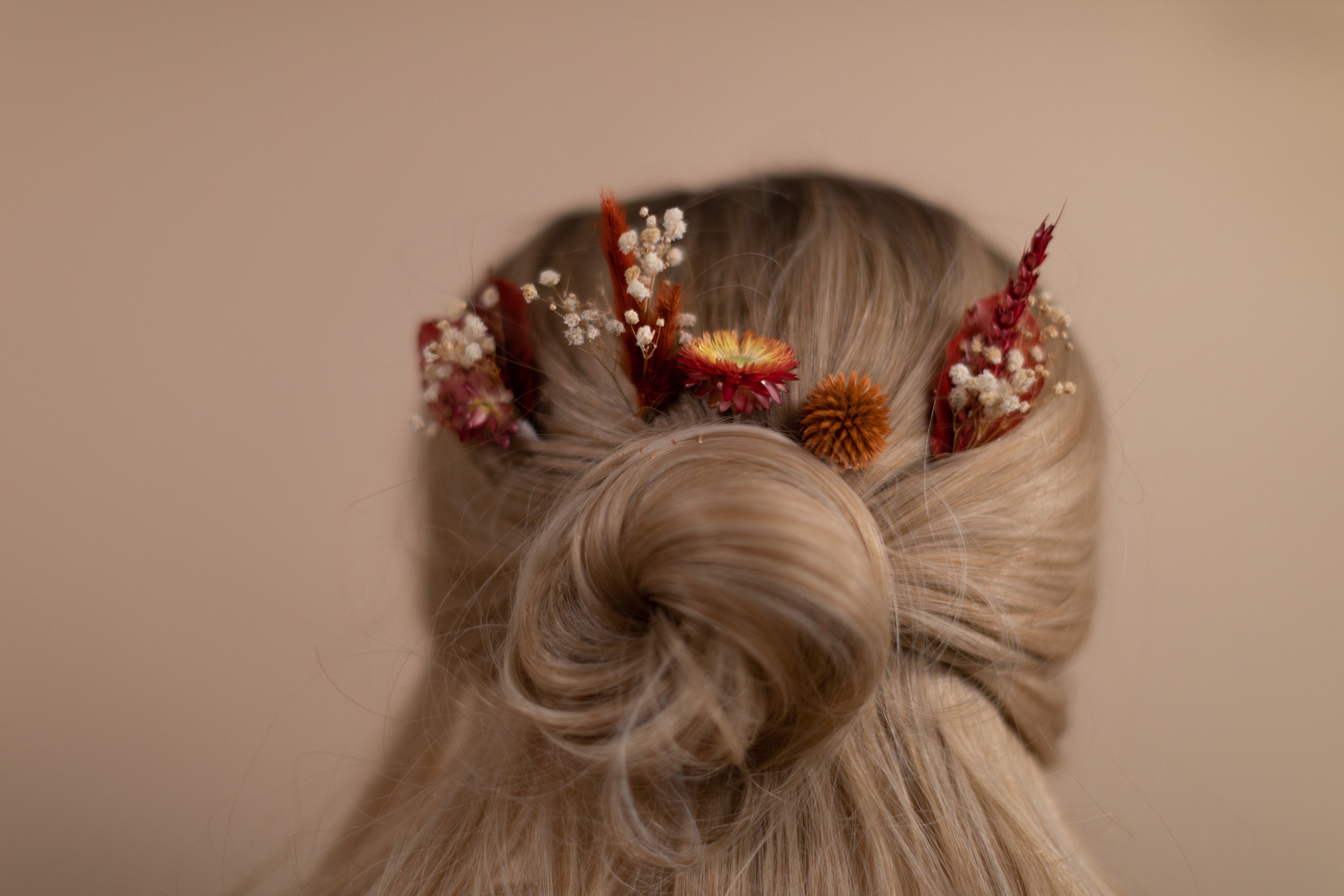 Autumn Terracota Hair Pin Set / Flower Hair Pins Boho Hair - Etsy