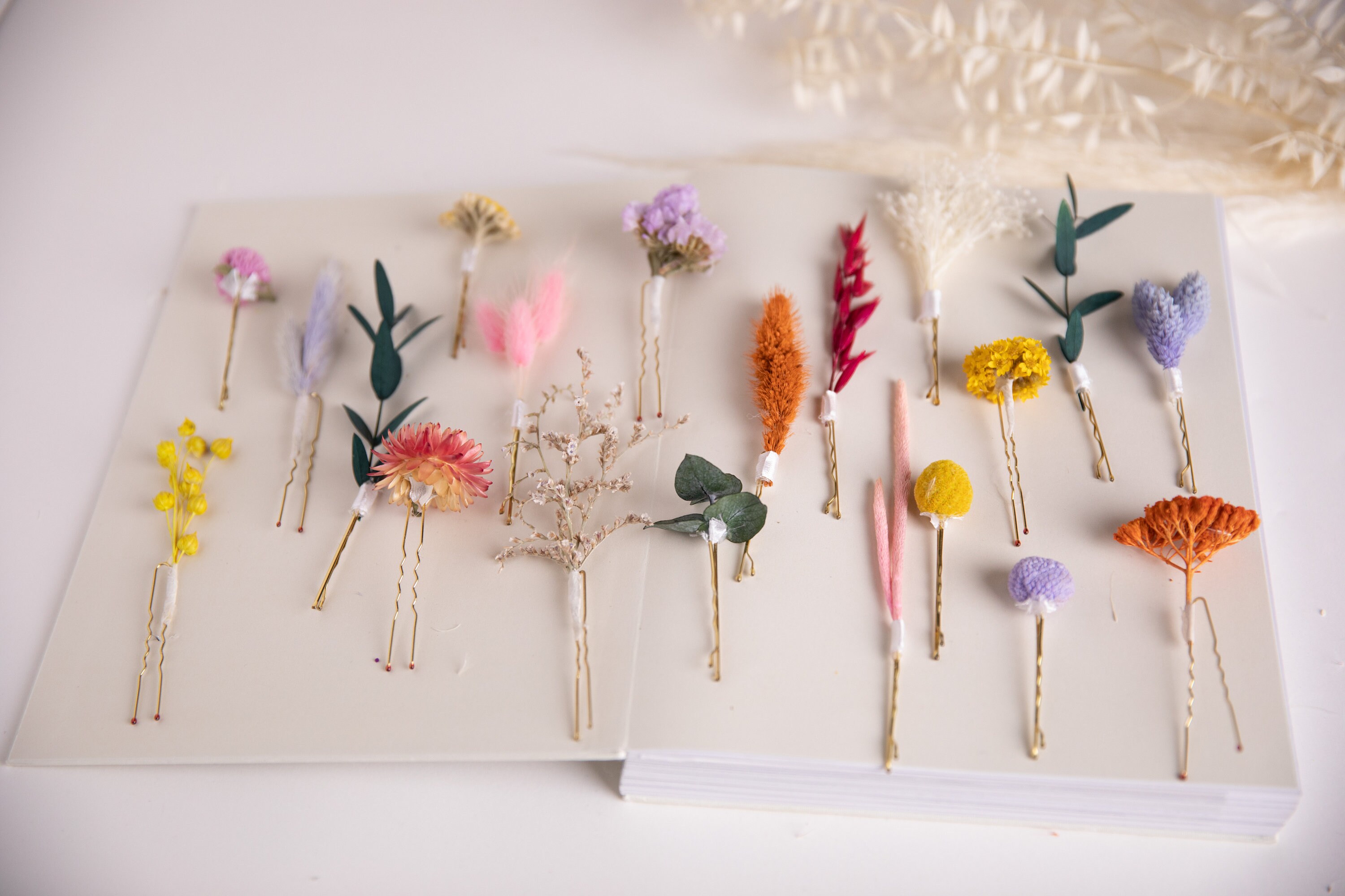 Spring Rainbow 20 Piece Hair Pins Set Boho Hair Pins Wedding | Etsy