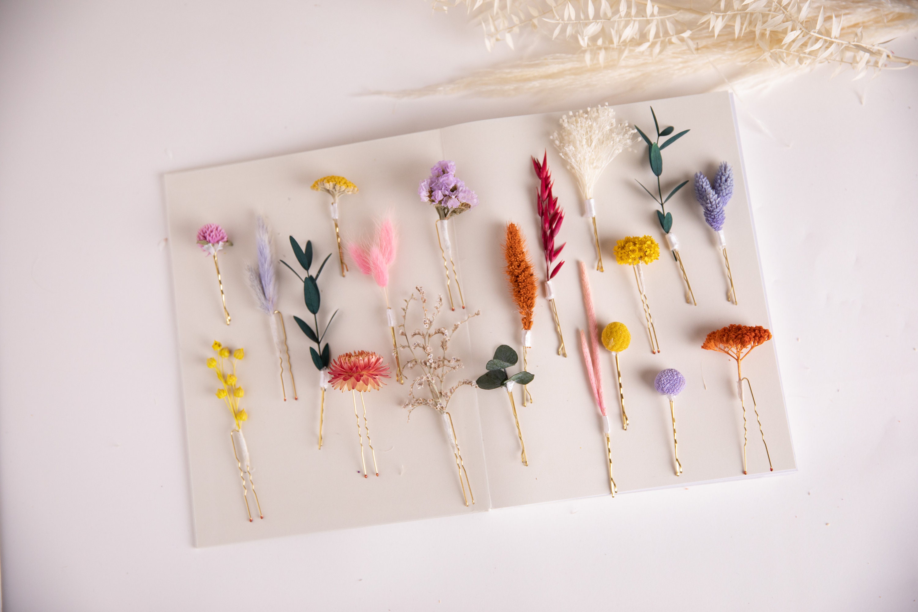 Spring Rainbow 20 Piece Hair Pins Set Boho Hair Pins Wedding | Etsy