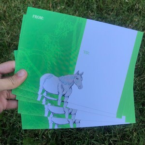 Quirky Historical Facts Postcards: Horse - Etsy