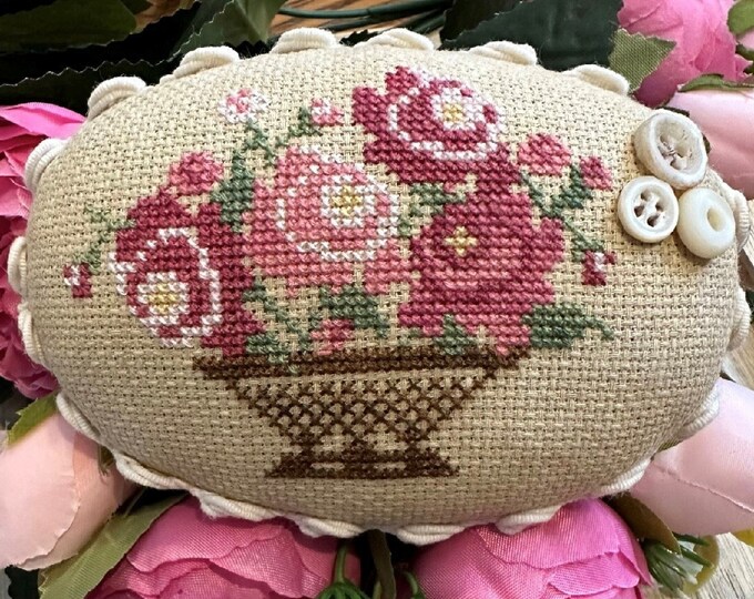 Rebel Stitcher Designs - Suzy's Peony Pincushion - Original Design by ...