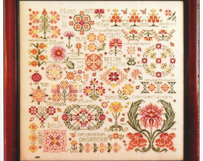 Rosewood Manor Dreaming of Mums Cross Stitch Pattern S-1065 Designed by ...