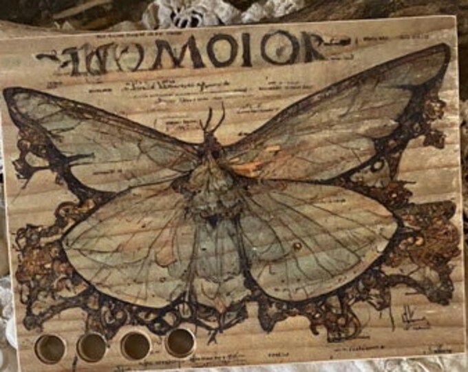 The Primitive Hare the Moth Wooden Thread Keep by Isabella - Etsy