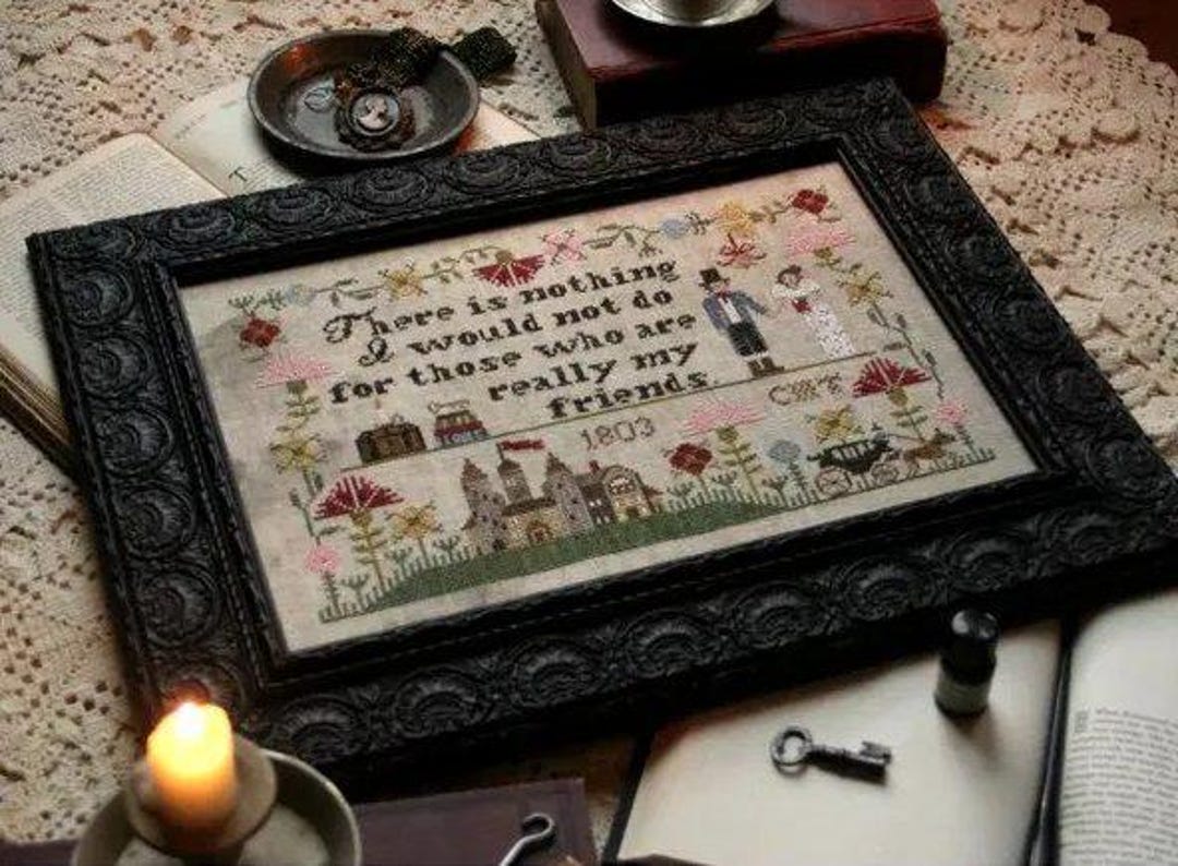 Heartstring Samplery - Really Friends (catherine Morland's Sampler) - Original Design by Beth ...