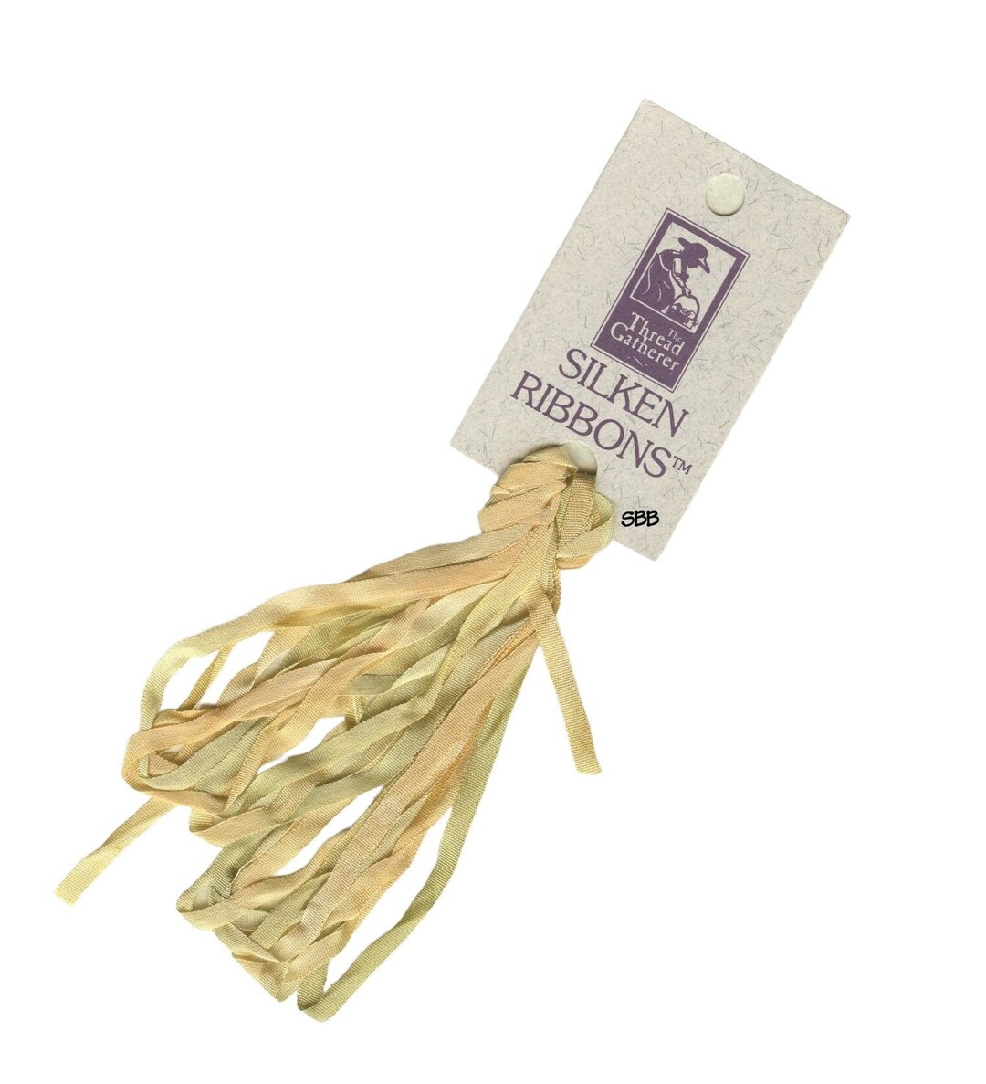 The Thread Gatherer 4mm Silken Ribbons 077 Prairie Grass Hand Dyed 100% ...
