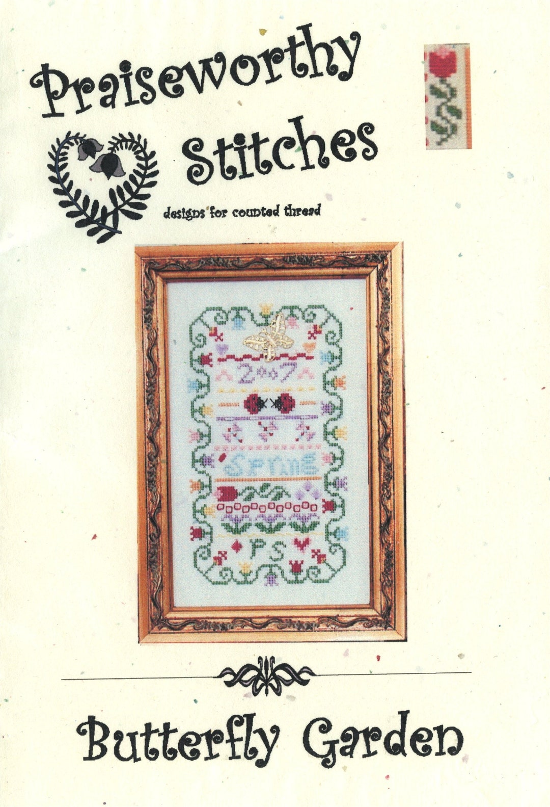 Praiseworthy Stitches - Butterfly Garden - Original Design by Pam Lewis ...