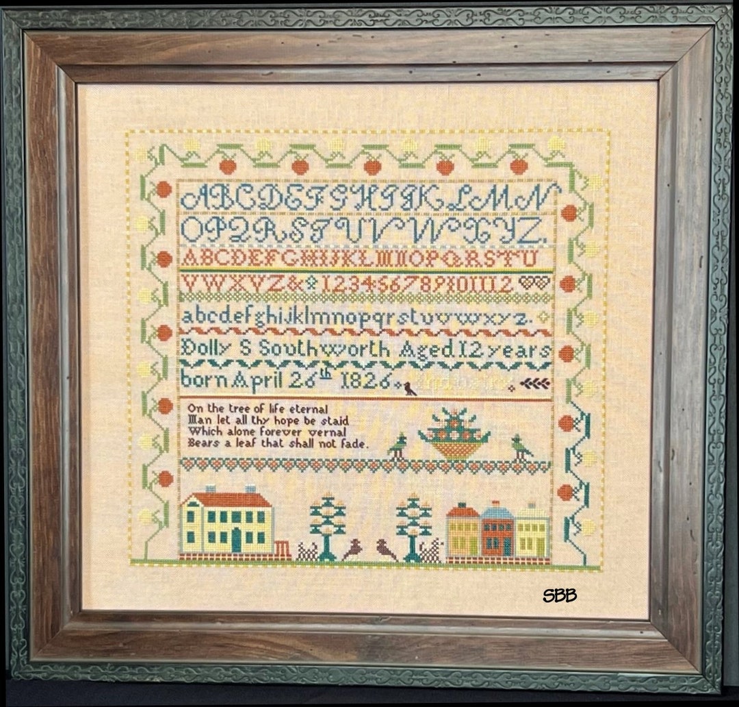 Queenstown Sampler Designs Dolly S. Southworth C1838 Reproduction ...