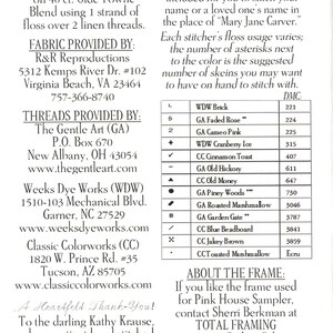 Plum Street Samplers Pink House Sampler - Etsy