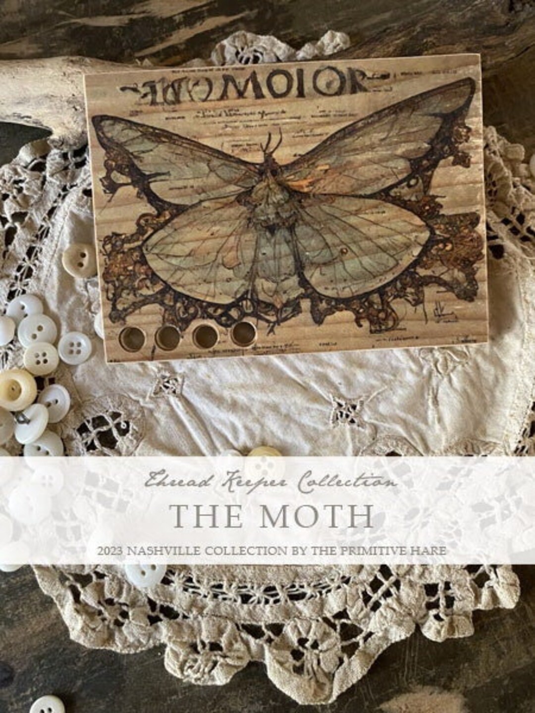 The Primitive Hare - the Moth Wooden Thread Keep - by Isabella Abbiati ...