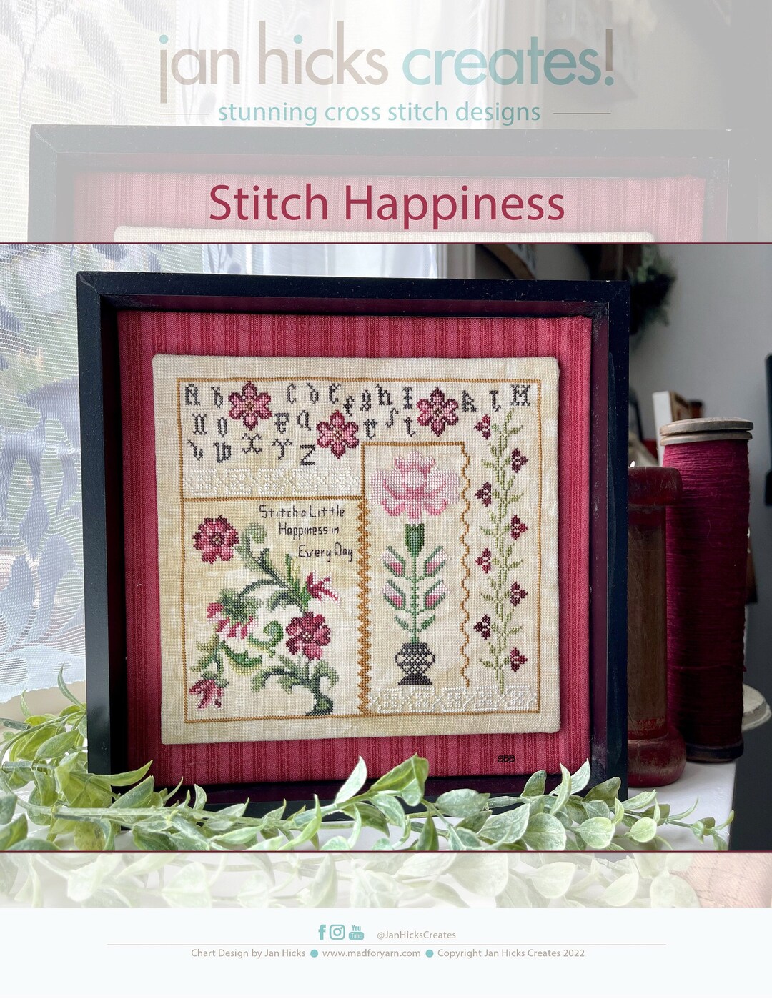 Jan Hicks Creates! - Stitch Happiness - Original Design by Jan Hicks - Etsy