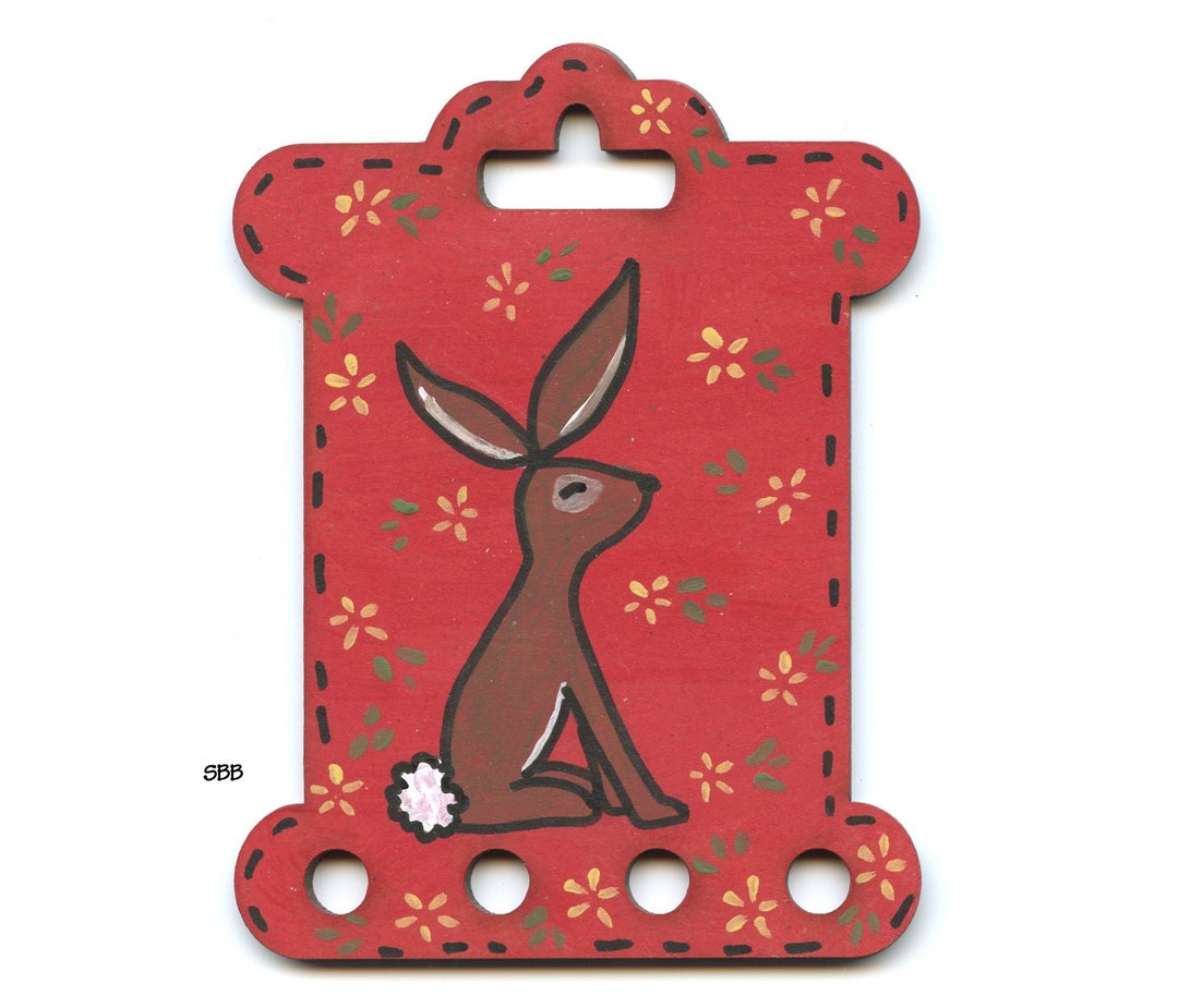 Romy's Creations Wooden Thread Keep - Happy Hare - Each Unique - Hand Made by Romina Petrucci of ...
