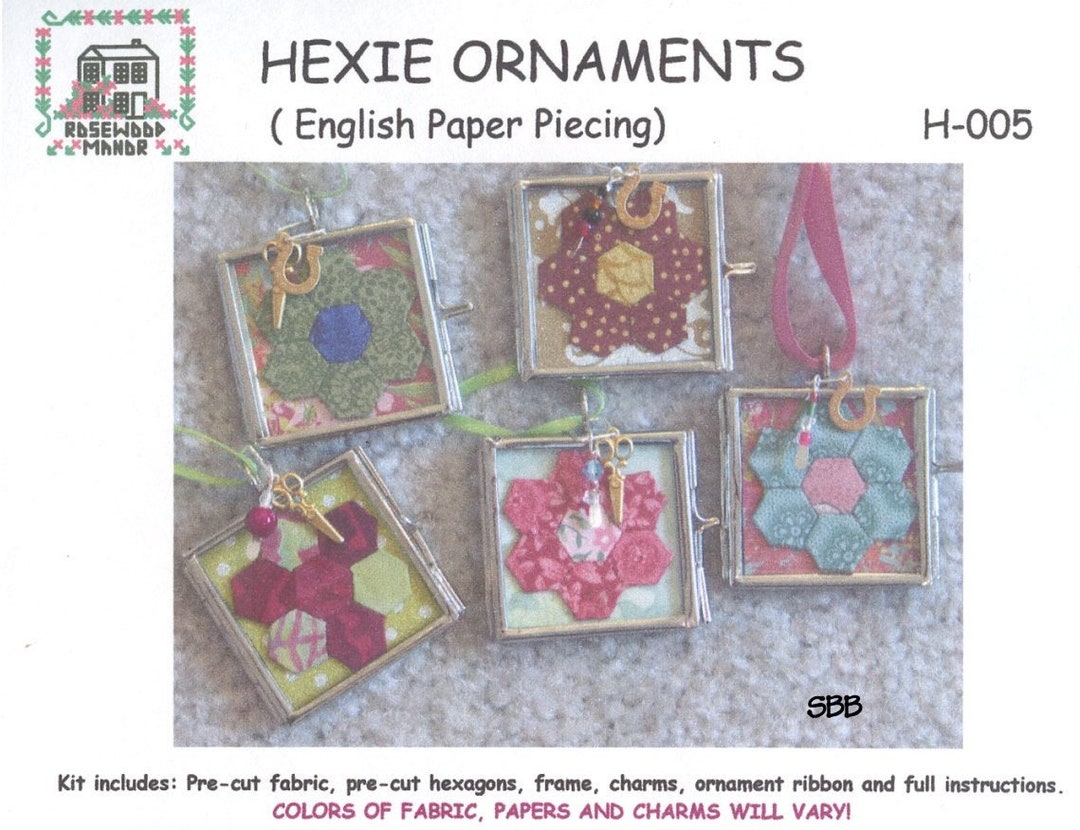 Rosewood Manor Designs / Karen Kluba ~ H-005 Hexie Ornament (english Paper Piecing) Kit - Etsy
