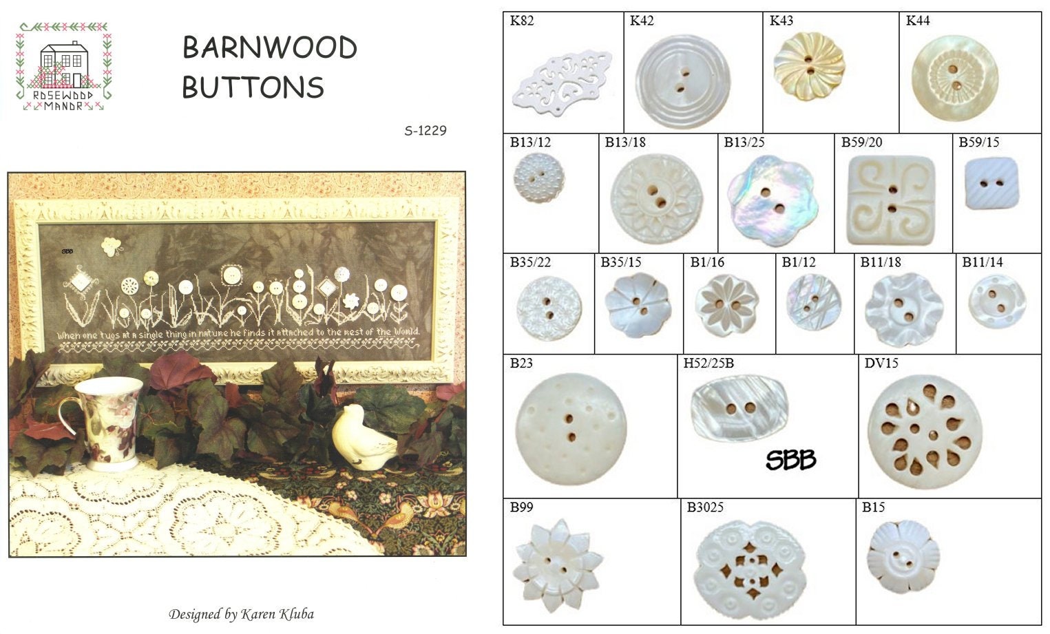 Rosewood Manor Designs/karen Kluba S-1229 Barnwood Buttons - Etsy