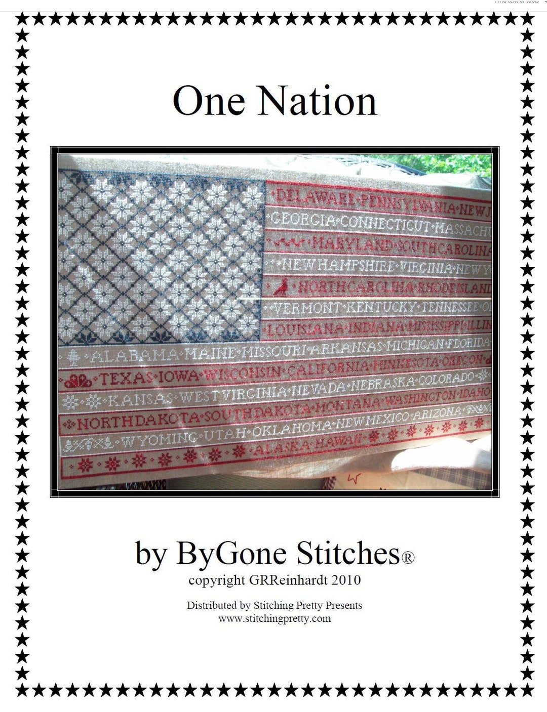 Bygone Stitches ~ One Nation - Original Design by Grreinhardt 2010 ...